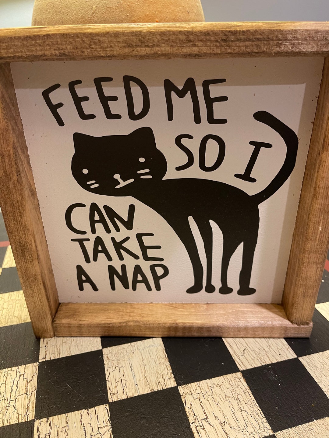 Pet Feed Me Cat Nap Sign - Etsy