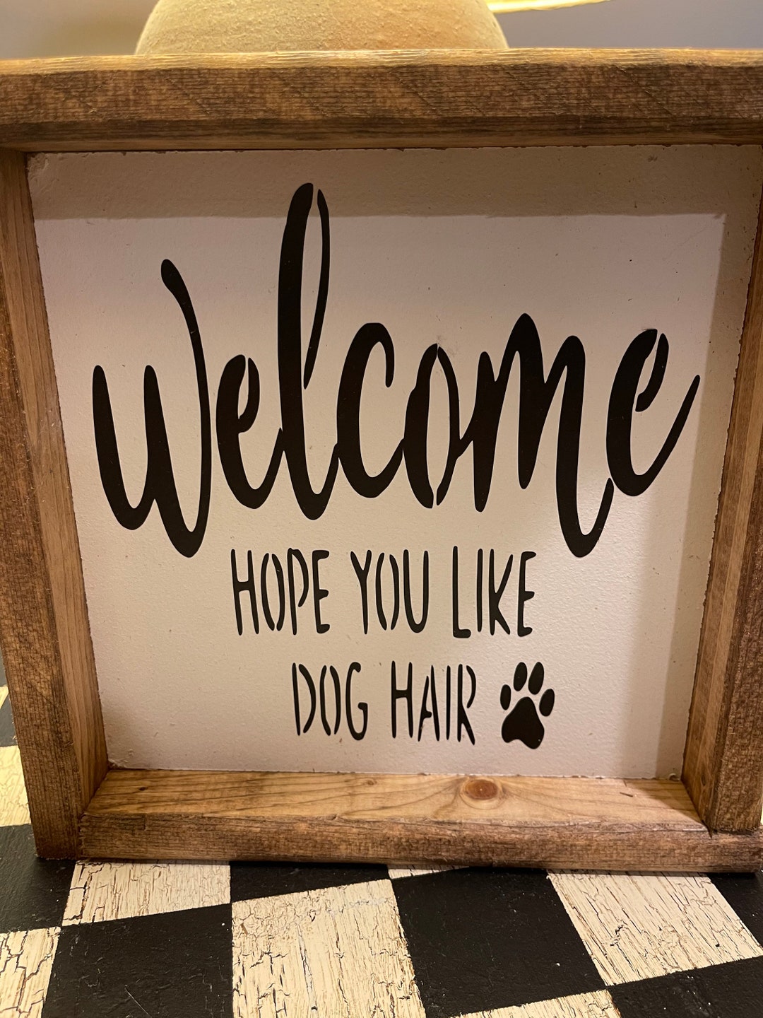 Pet Welcome Dog Hair Sign - Etsy