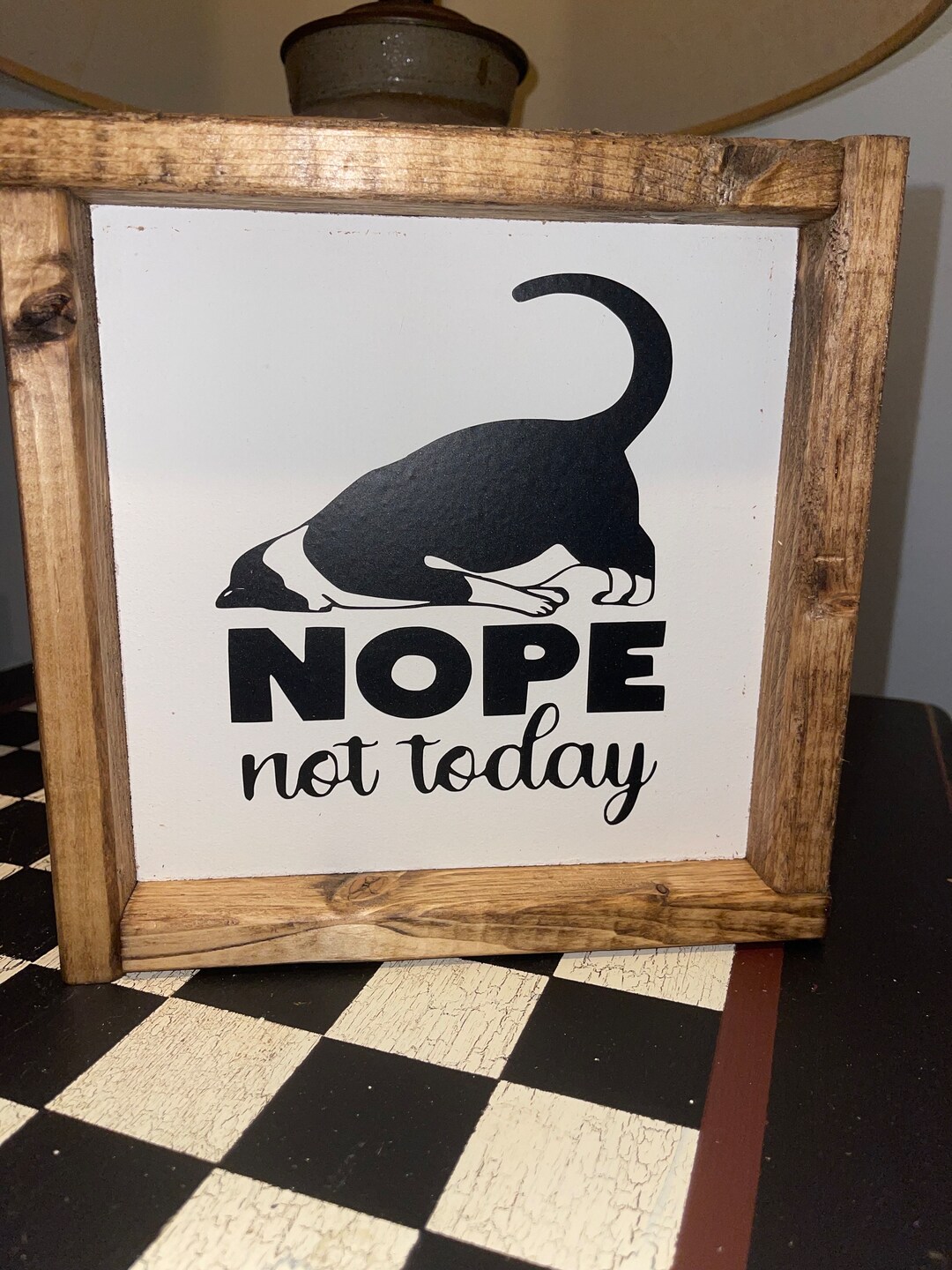 Home Nope Not Today Cat Sign - Etsy