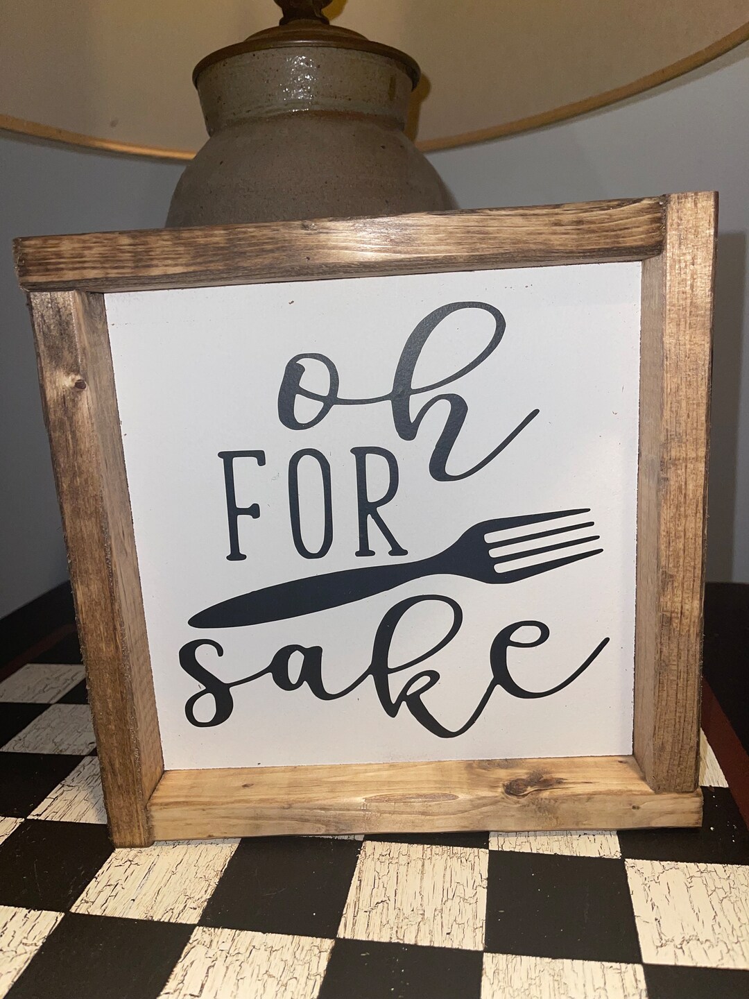 Kitchen Oh for Fork Sake Sign - Etsy