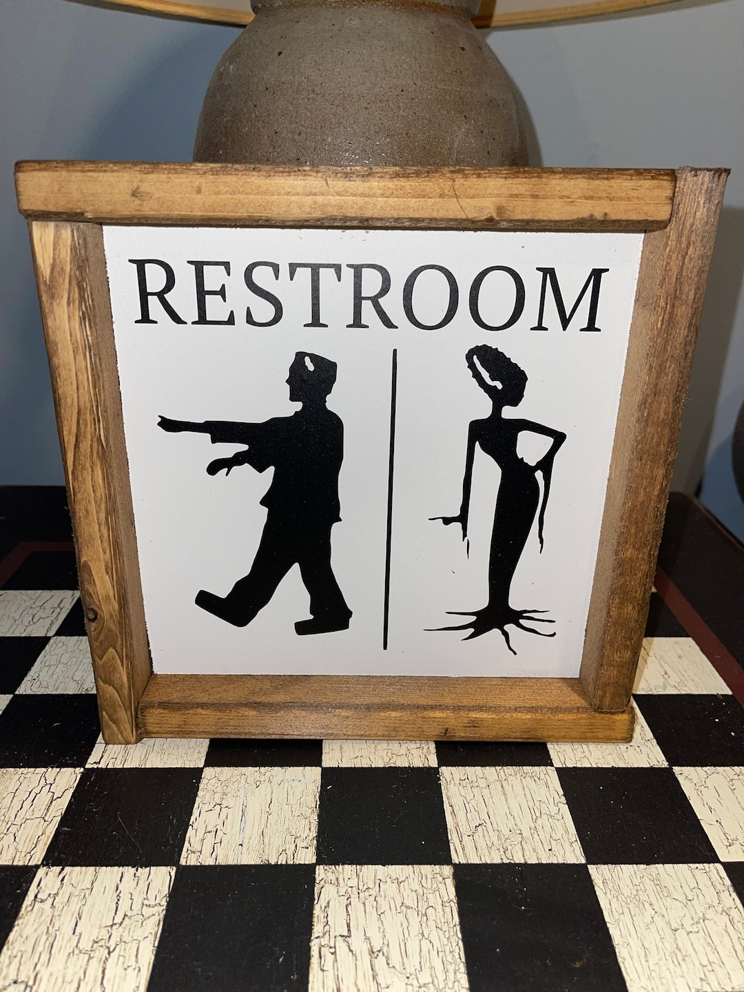 Halloween Restroom Frankenstein Bathroom Sign - Etsy