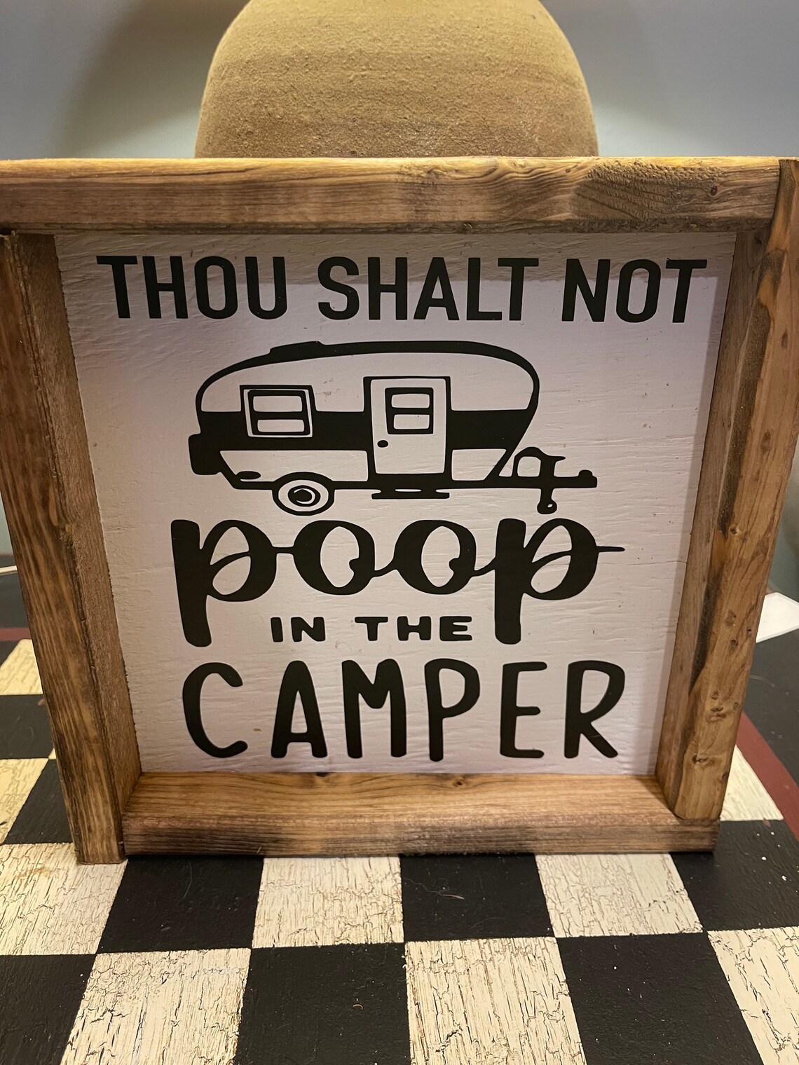 Camping Thou Shalt Not Poop in the Camper Sign - Etsy