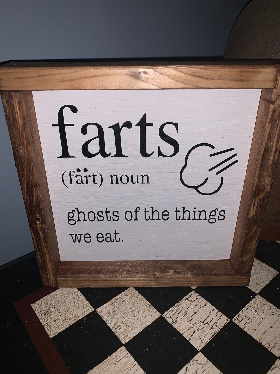 Bathroom Farts Noun Funny Sign - Etsy