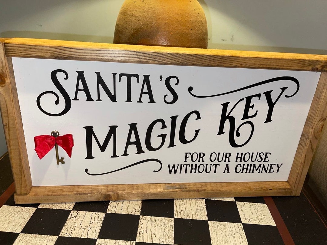 Christmas Santas Magic Key Sign - Etsy