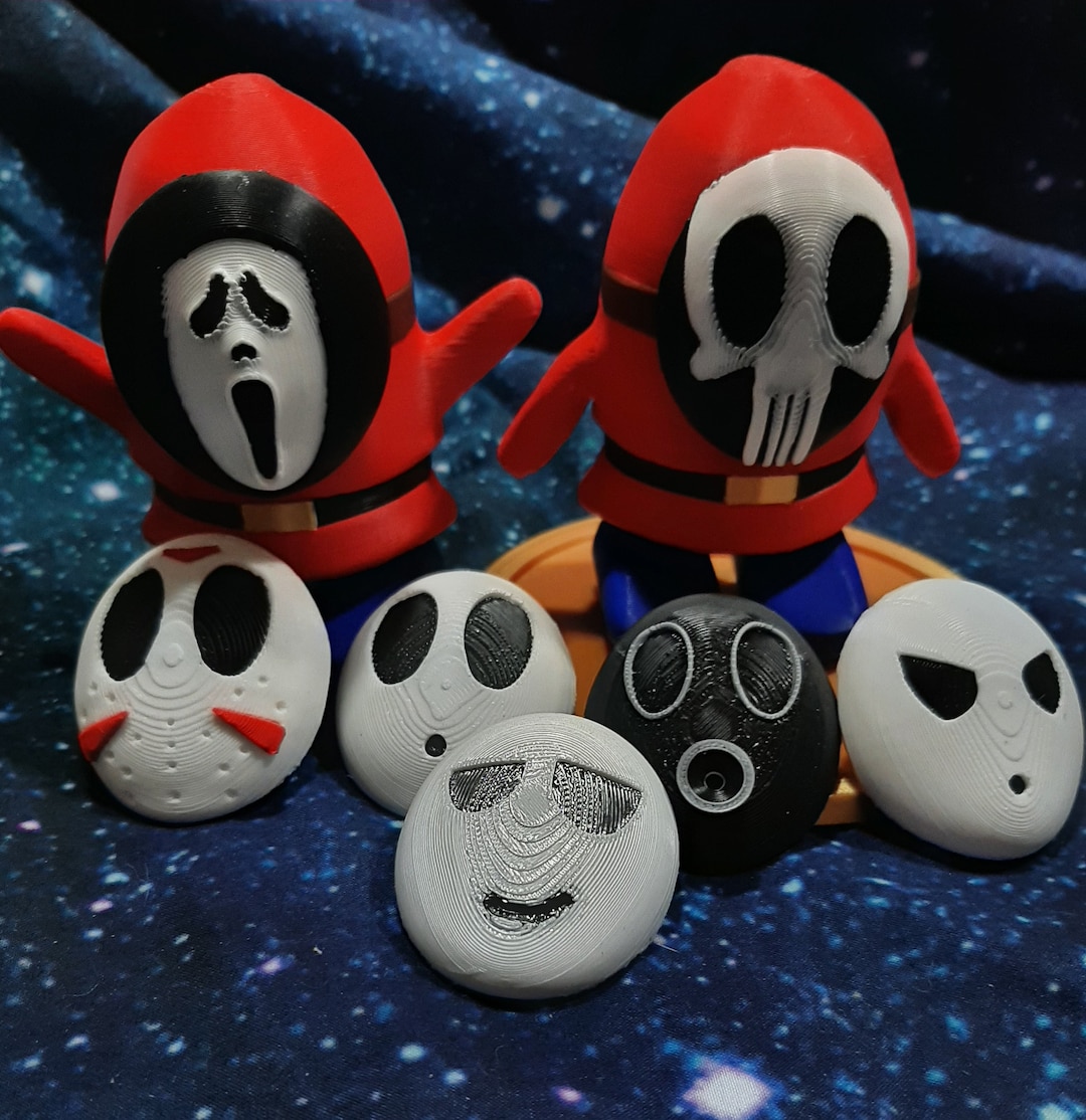 Shy Guy and His Collections of Masks Printed Item. - Etsy