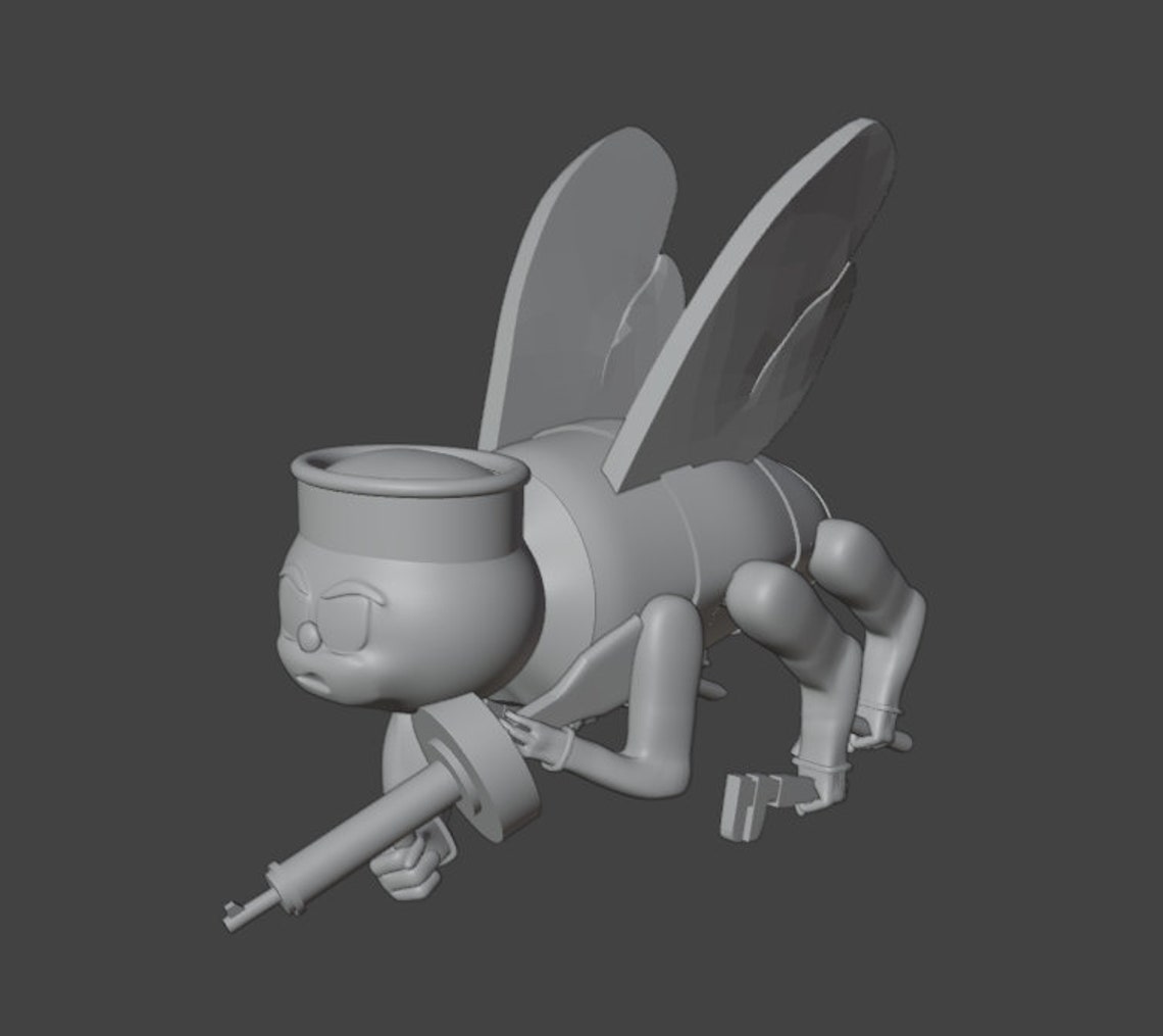 Seabee the Fighting Bee, 3D STL File - Etsy