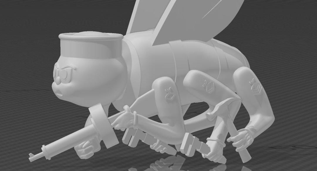 Seabee "the Fighting Bee," 3D STL File - Etsy