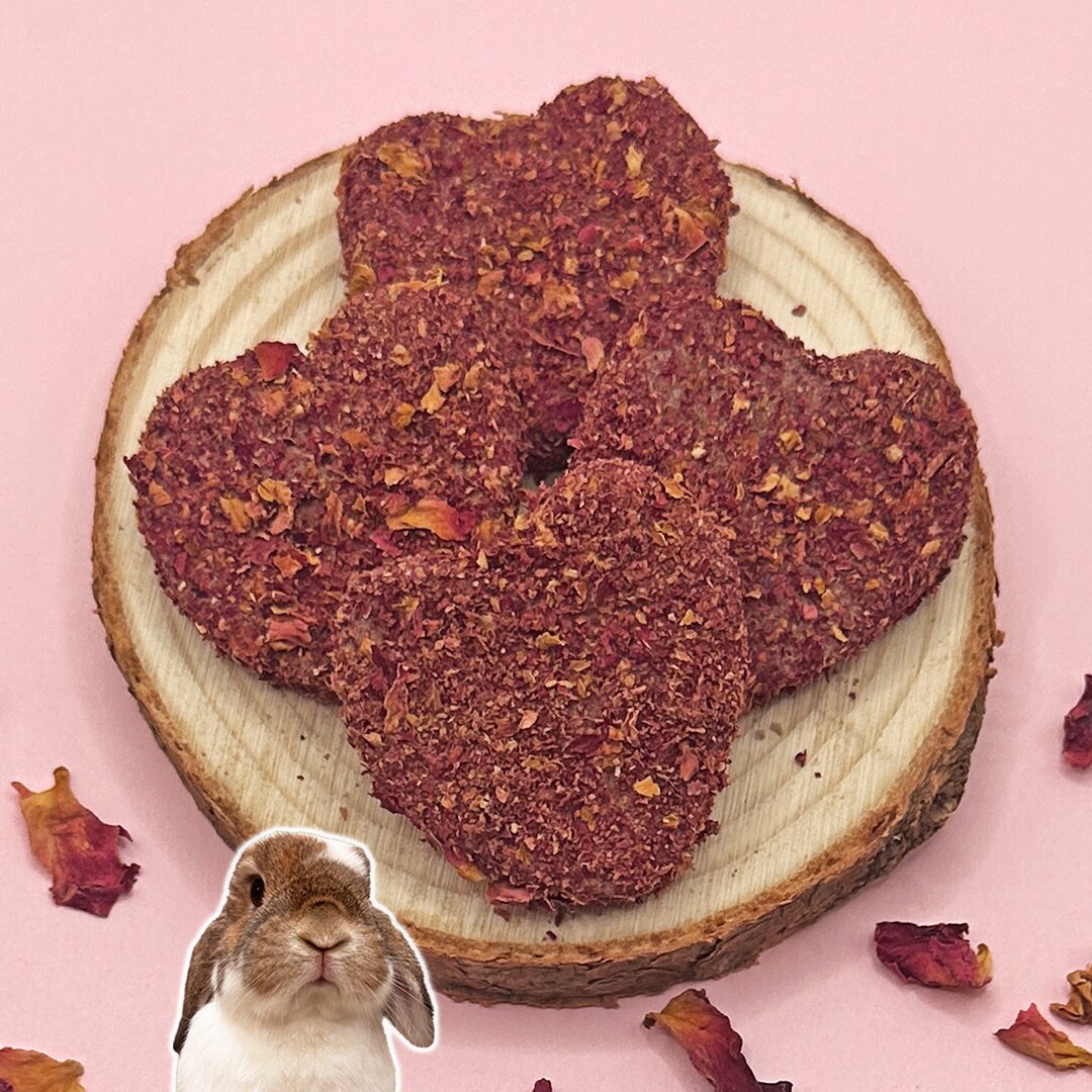 20 Rose Petal Heart Treats for Bunnies Valentines Day Treats for ...