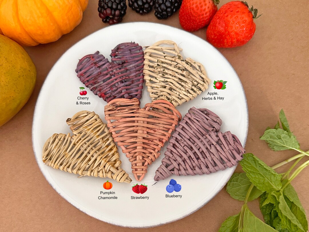 Fruit Infused Heart Vine Chews Bunny Vine Chew Toy Bunny Edible Treat ...