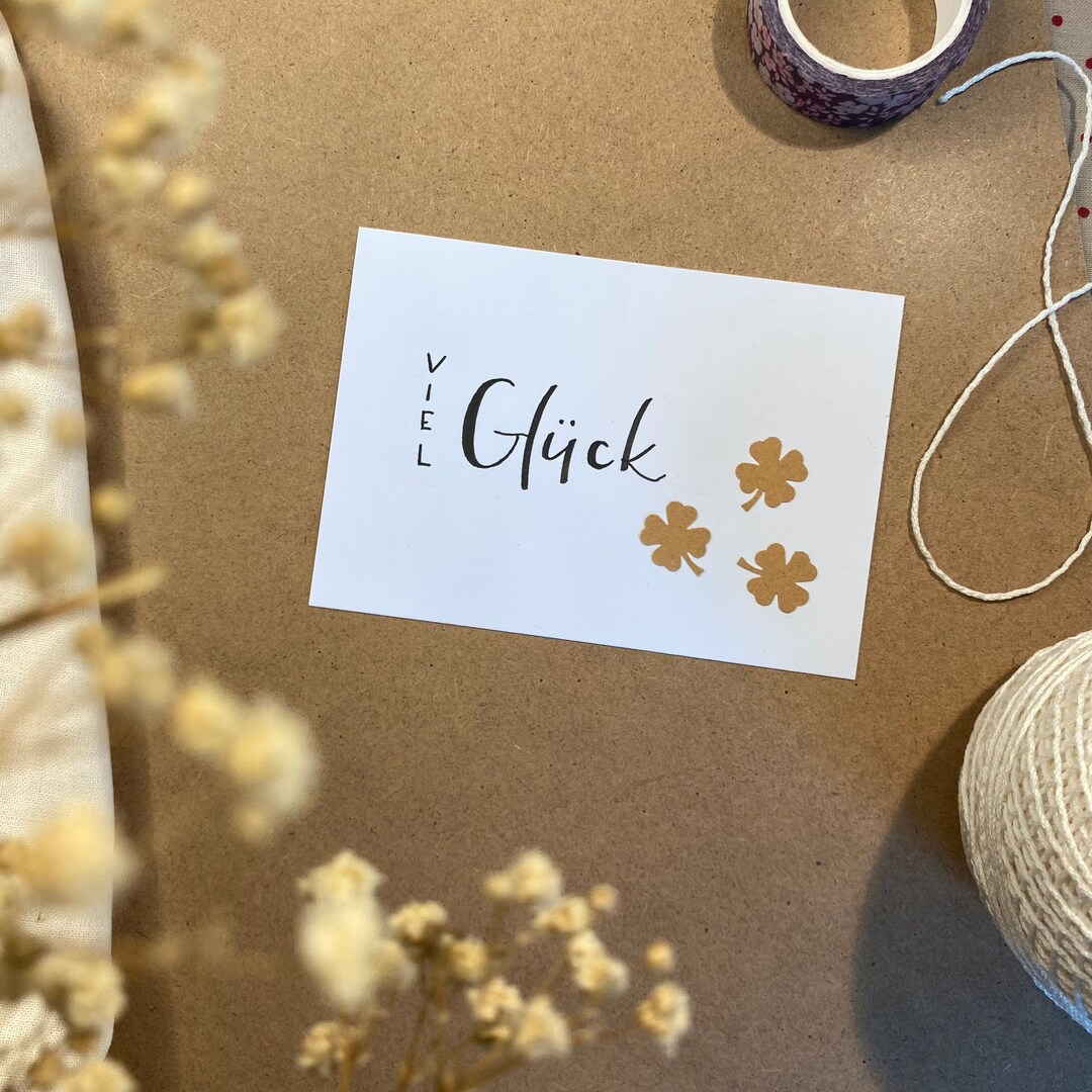 Small Card "good Luck", Good Luck Card, Small Greeting Message, Lucky ...
