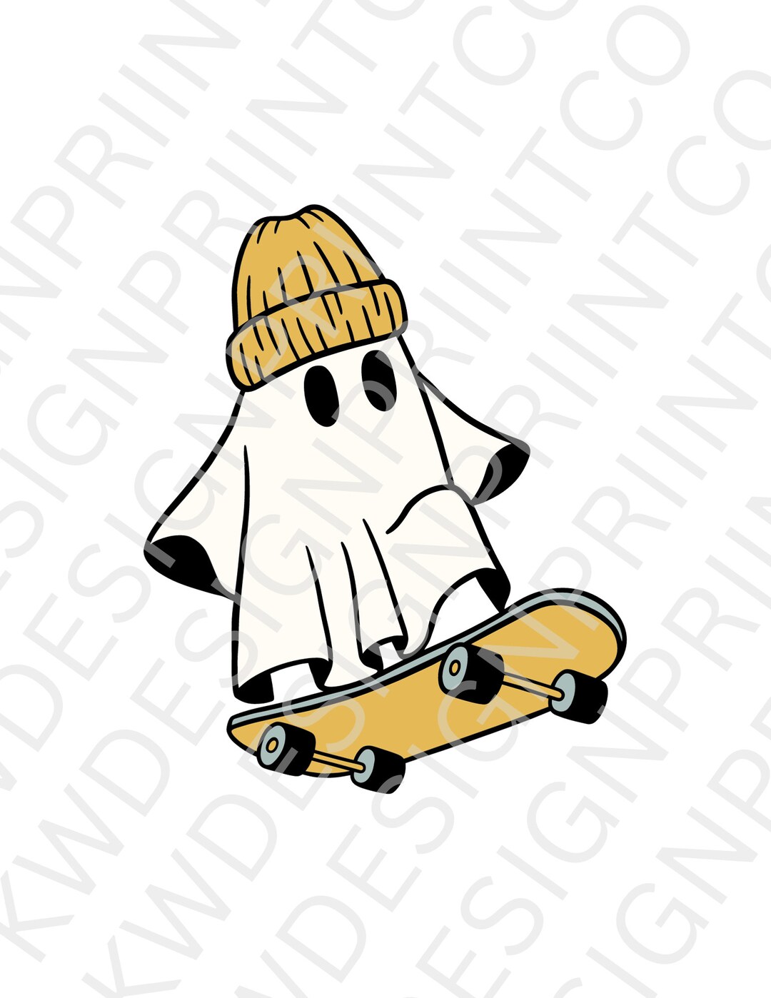 Skating Ghost PNG - Etsy