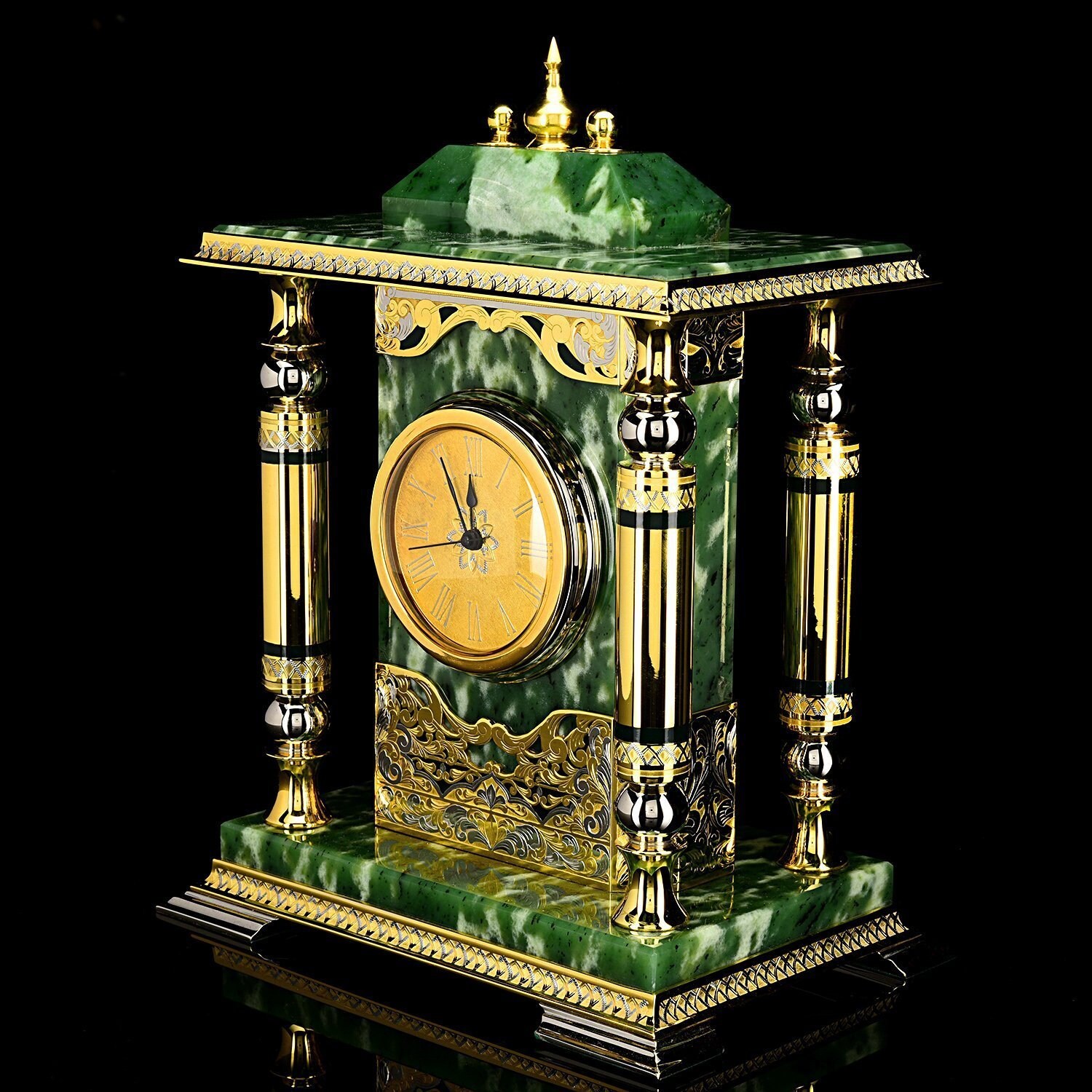 Desk Set for THE HEAD emperor Jade, Brass, Blackening, Silvering ...