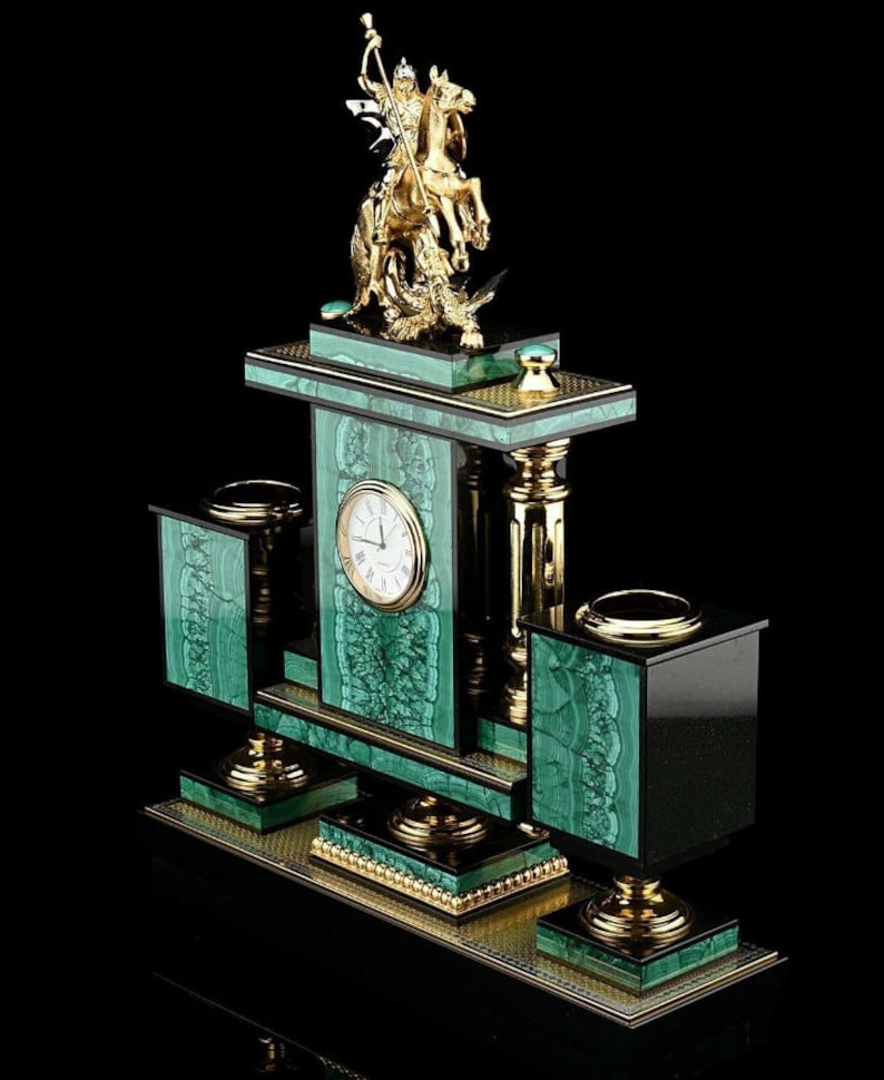 Luxury Desk Set Vip Gift Malachite Dolerite Desk Accessories Best Gift ...