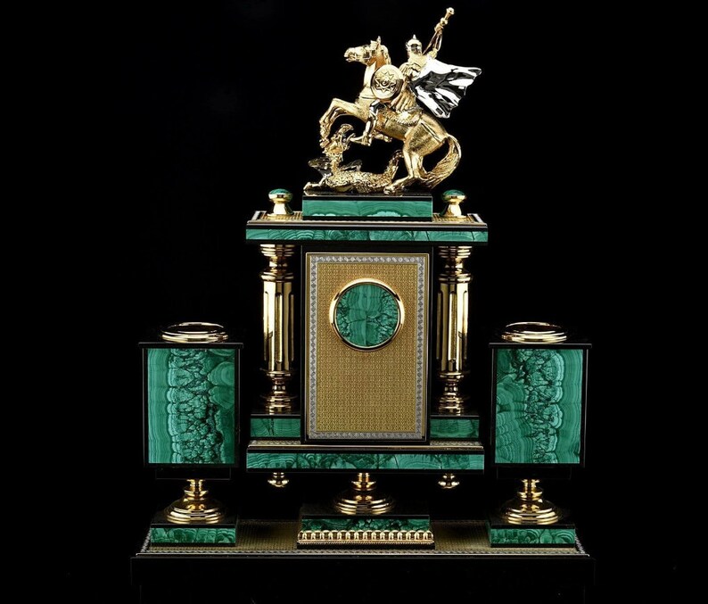 Luxury Desk Set Vip Gift Malachite Dolerite Desk Accessories Best Gift ...