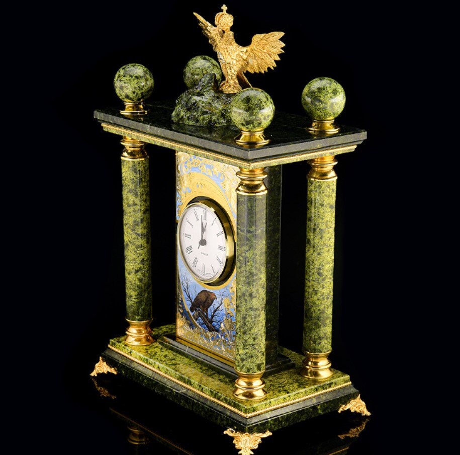 Clock From Natural Stone mirage Gilding Nickel - Etsy