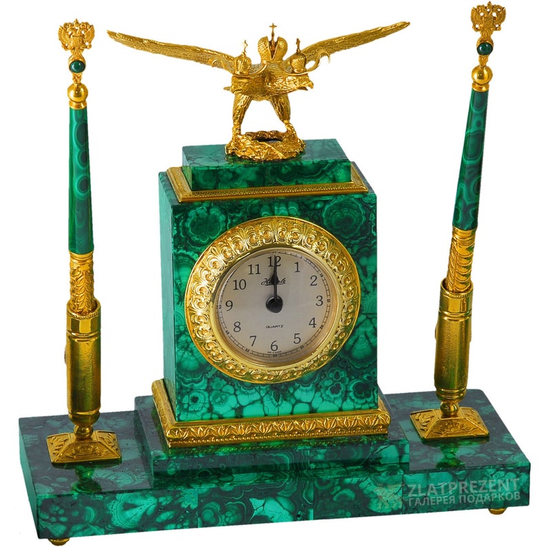 Malachite Table Set Luxury Desk Set Vip Gift Malachite Desk Accessories ...