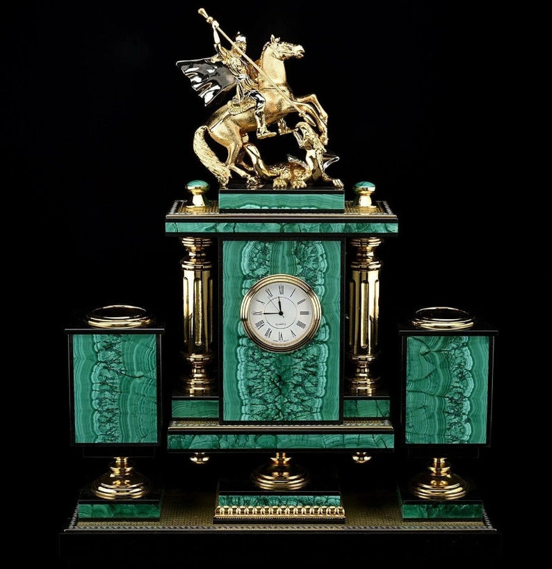 Luxury Desk Set Vip Gift Malachite Dolerite Desk Accessories Best Gift ...