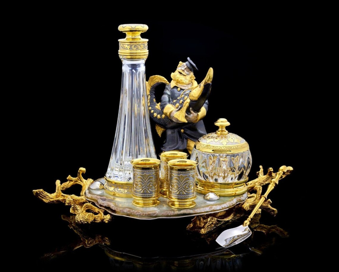 Drinking Set With Caviar merchant With Sturgeon Luxury Gift Best Gift ...