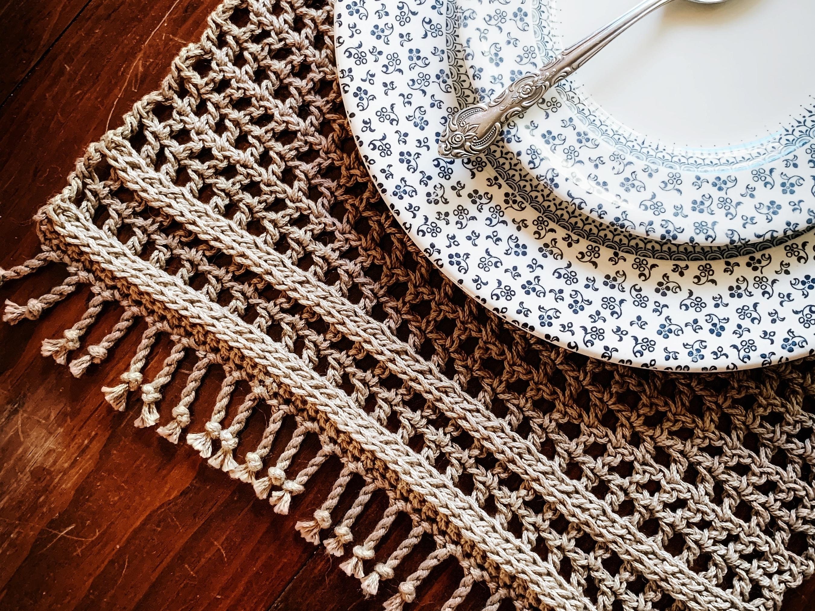 CROCHET PATTERN ⨯ Rustic Crochet Placemats by Fiction + Fibers ...