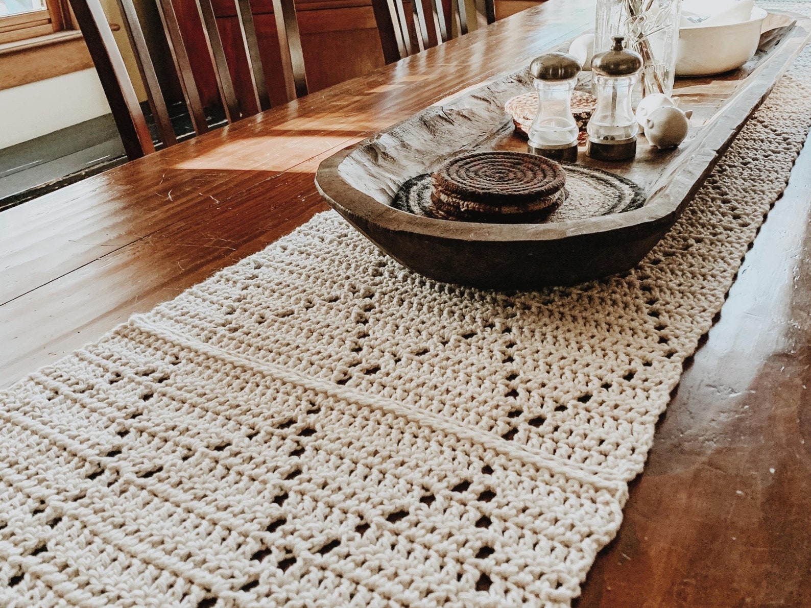 CROCHET PATTERN Lattice Table Runner by Fiction Fibers, Beginner ...