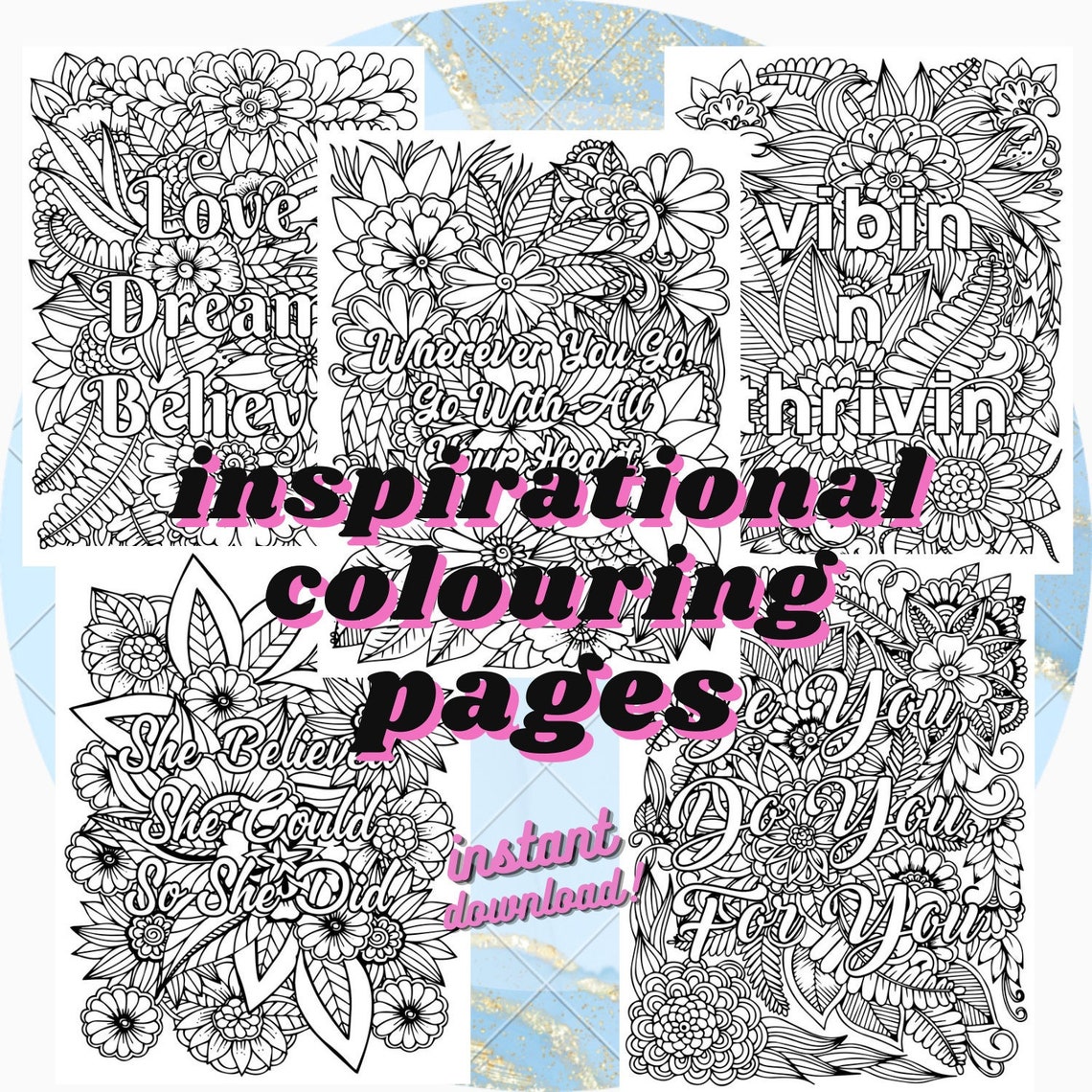 Mindfulness Colouring Pages, Inspirational Quotes, Mandela Designs ...
