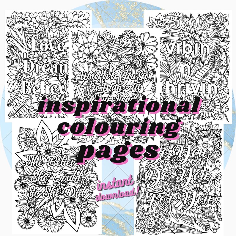 Mindfulness Colouring Pages, Inspirational Quotes, Mandela Designs ...
