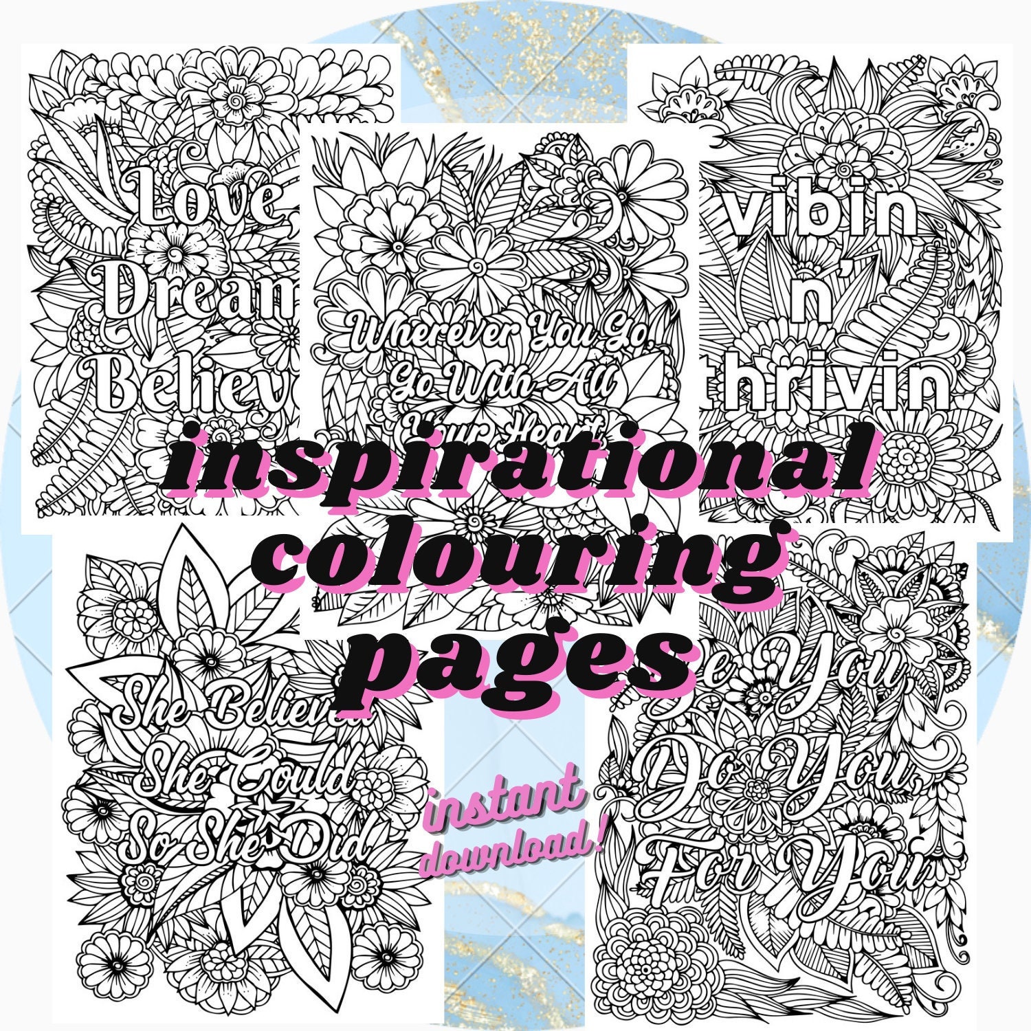 Mindfulness Colouring Pages, Inspirational Quotes, Mandela Designs ...