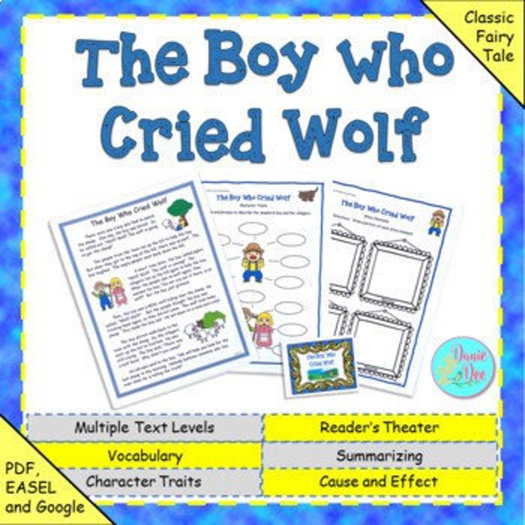 The Boy Who Cried Wolf (aesop's Fable) Reading Comprehension Activities ...