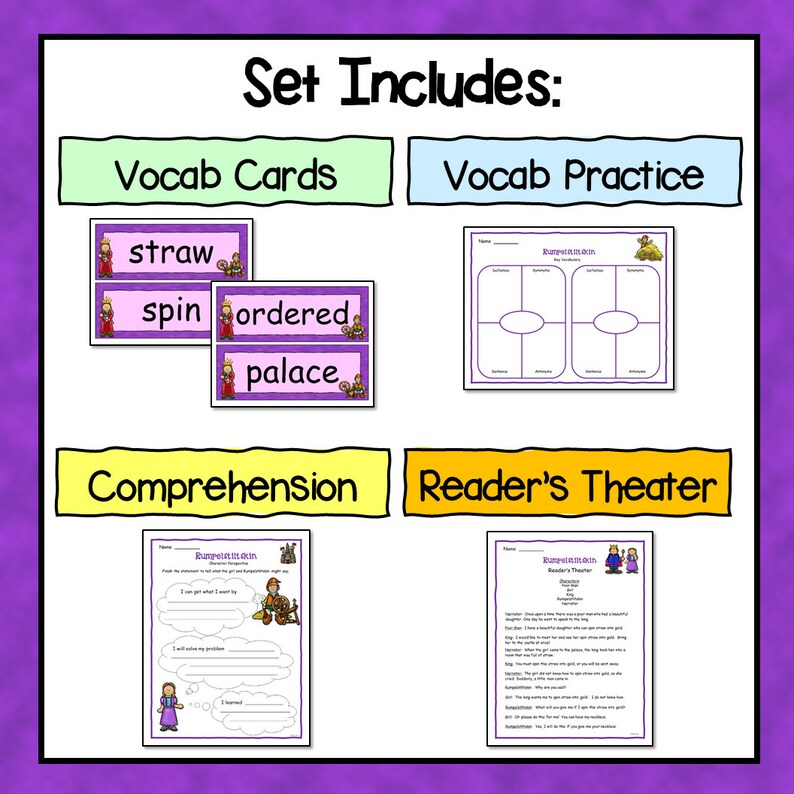 Rumplestiltskin (fairy Tales) Reading Comprehension Activities 2nd ...