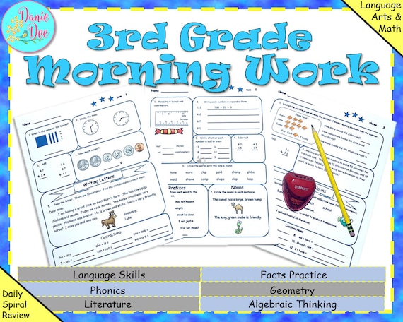 Third Grade Math Review Worksheets