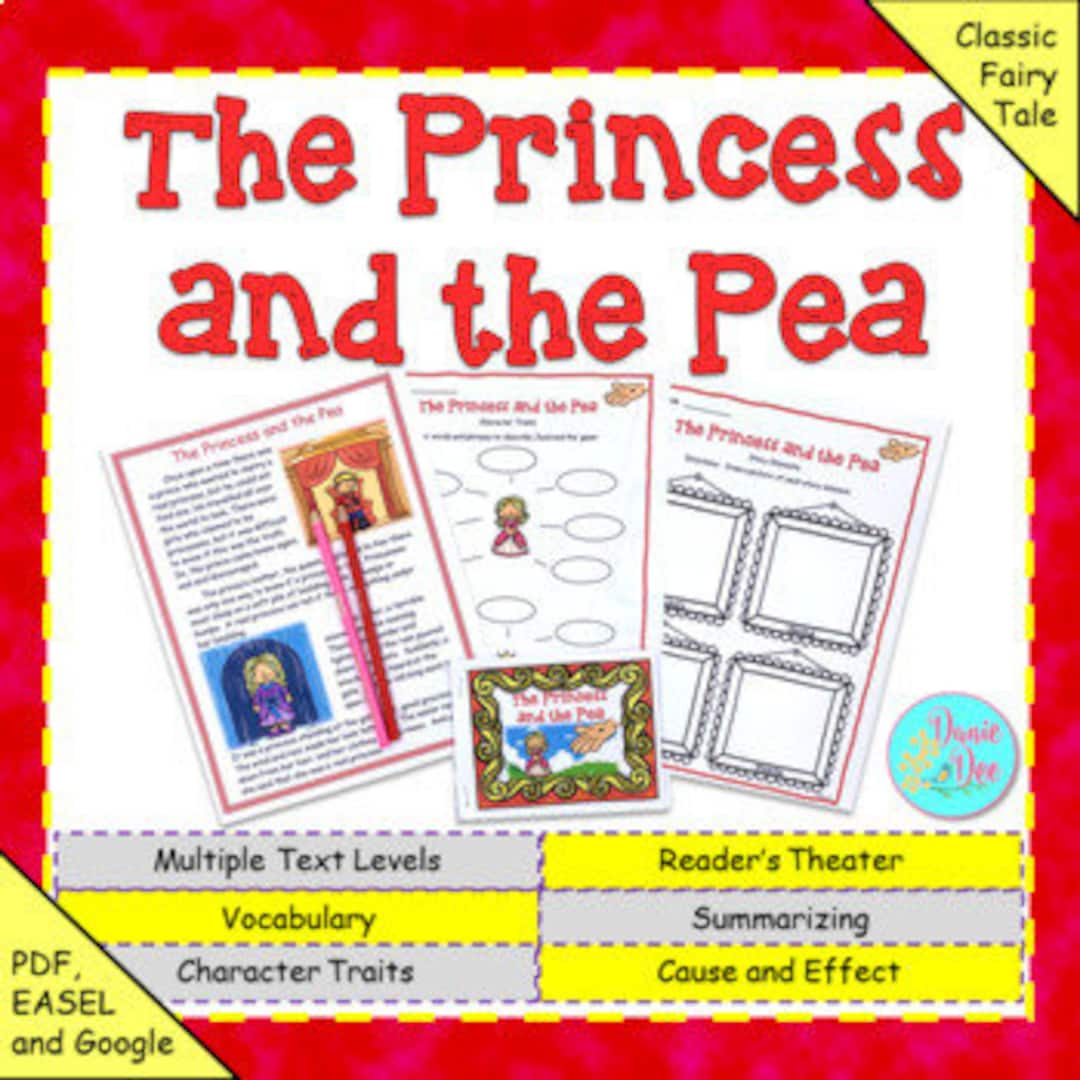 The Princess and the Pea (fairy Tales) Reading Comprehension Activities 2nd Grade 3rd Grade 4th ...