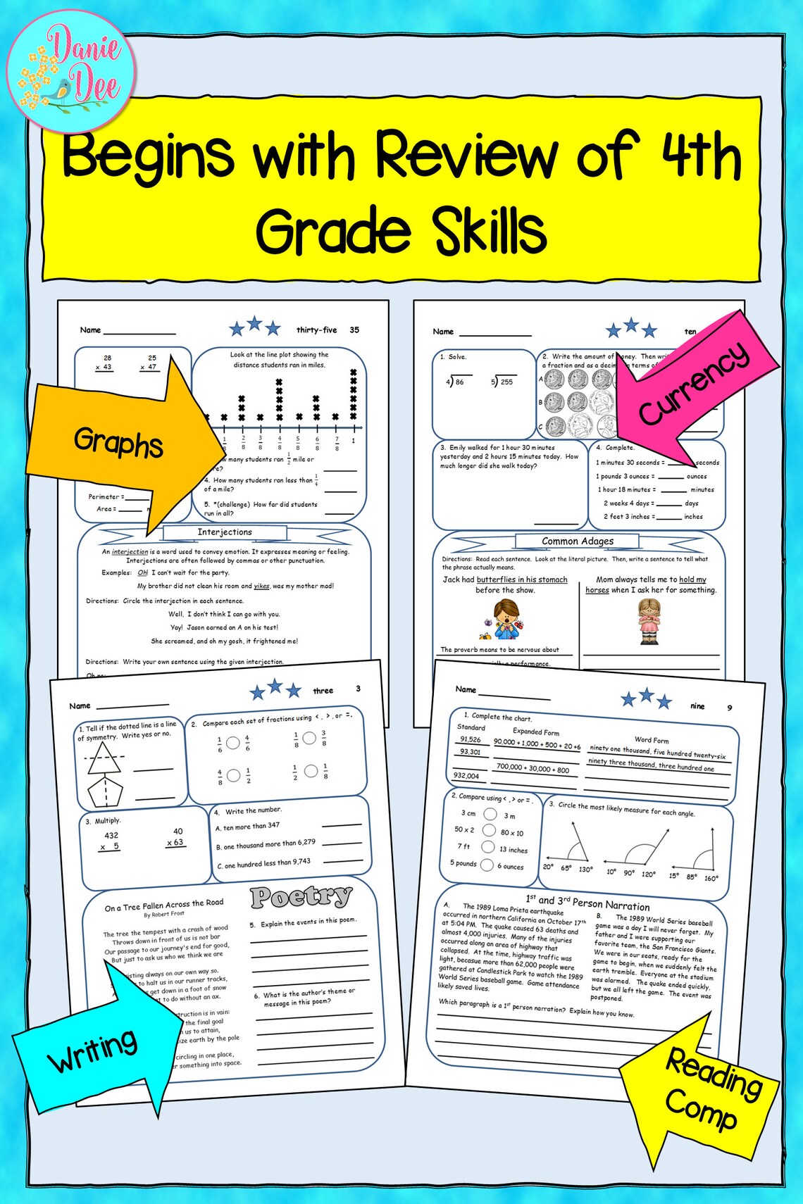 5th Grade Fifth Grade Daily Spiral Review Morning Work Home Learning ...