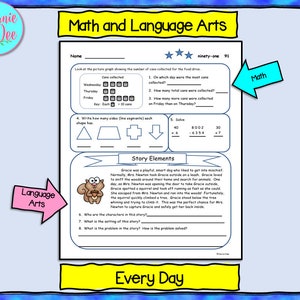 2nd Quarter 3rd Grade Third Grade NO PREP Daily Spiral Review ...
