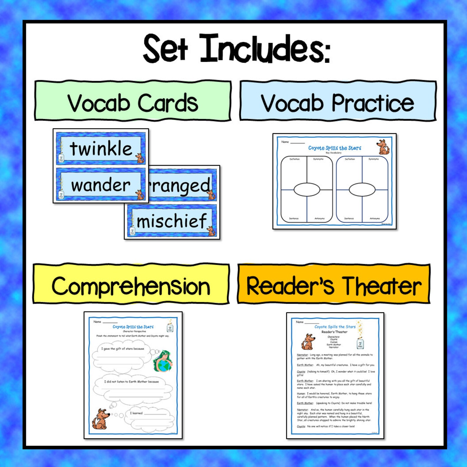 Coyote Spills the Stars (native American Folktales) Reading ...