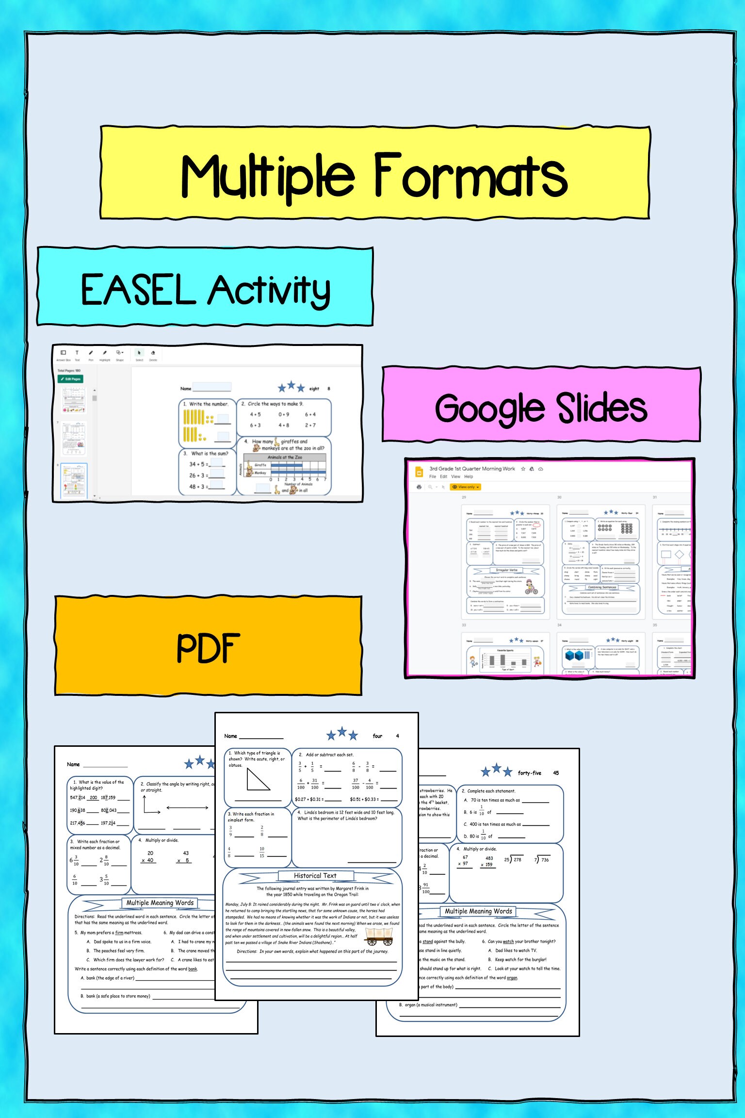 5th Grade Fifth Grade Daily Spiral Review Morning Work Home Learning ...