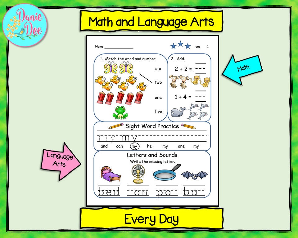 1st Grade First Grade Daily Spiral Review Worksheets Morning Work Home ...