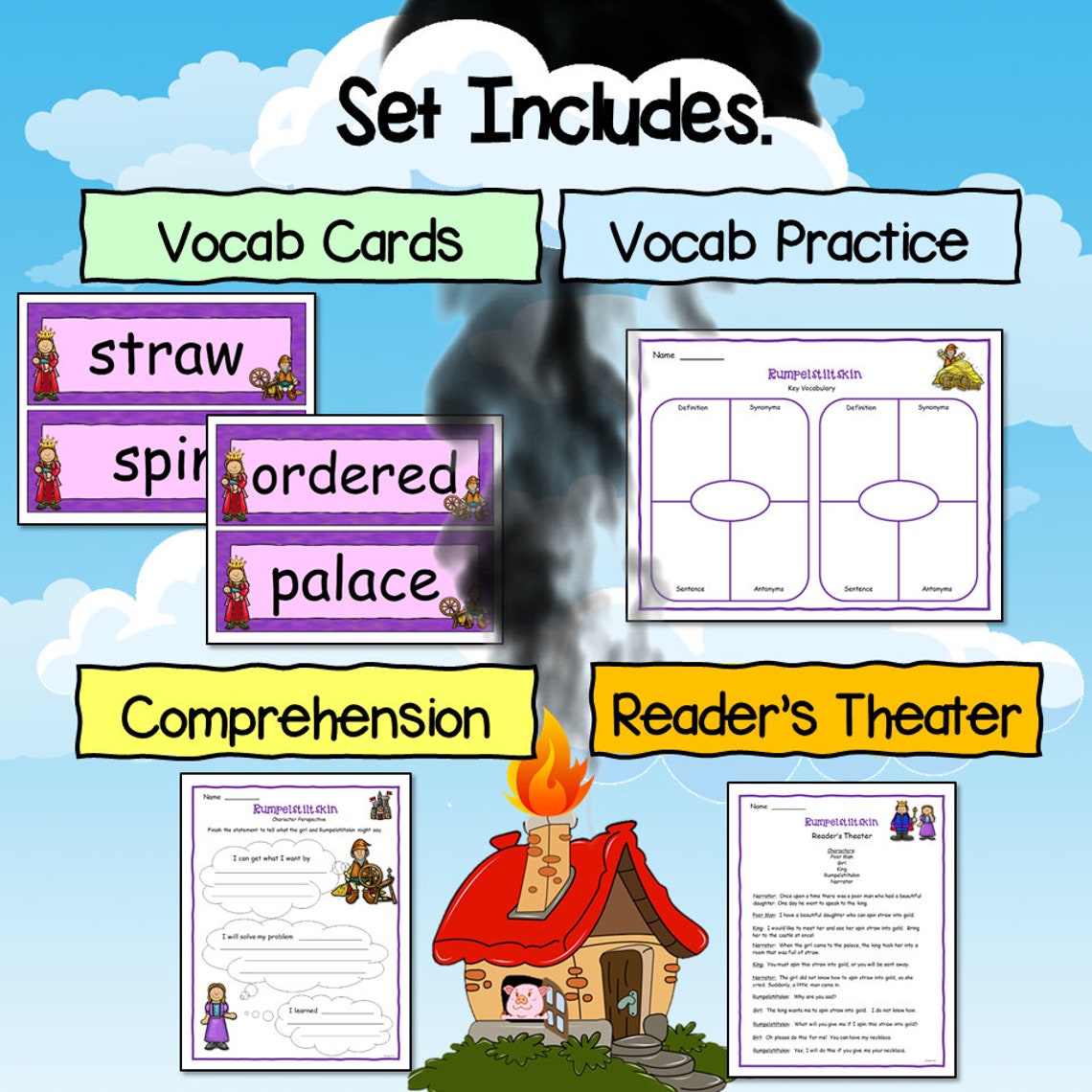 Fairy Tales Reading Comprehension Bundle: Grades 1-4 (PDF) - Etsy