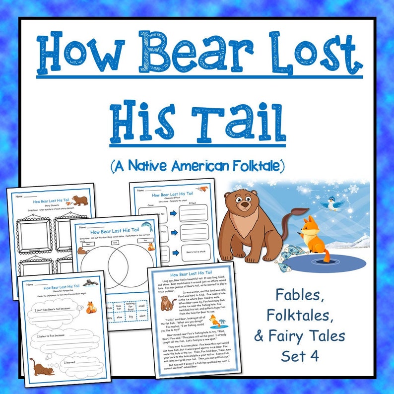 How Bear Lost His Tail: Native American Folktale Reading Activities ...