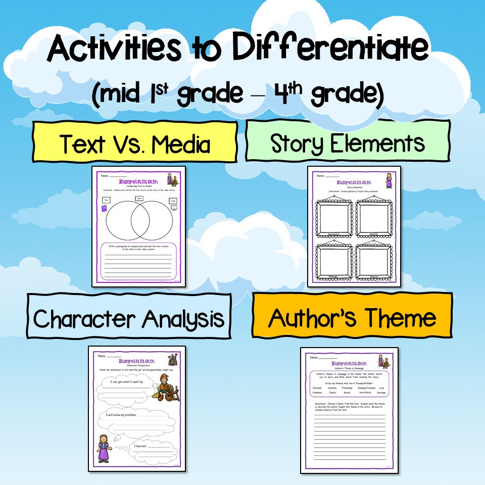 Fairy Tales Reading Comprehension Bundle: Grades 1-4 (PDF) - Etsy