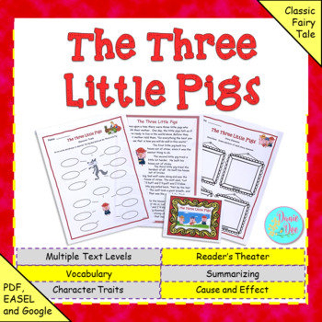 The Three Little Pigs (fairy Tales) Reading Comprehension Activities ...