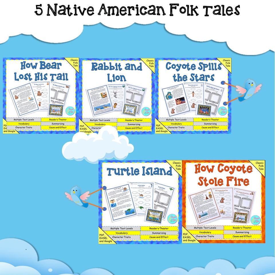 Native American Stories and Folktales Reading Comprehension Bundle 2nd ...