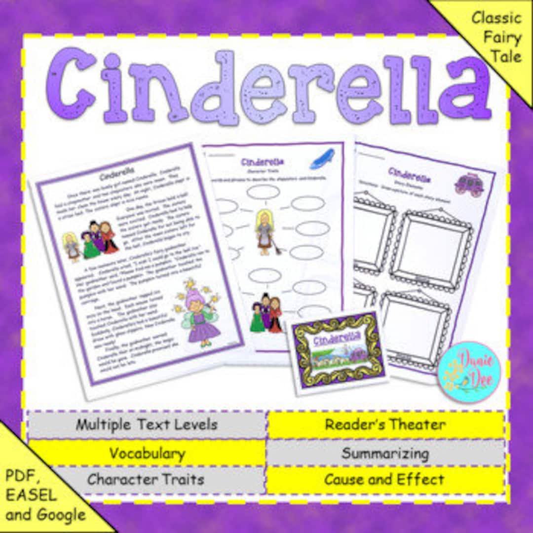 Cinderella (fairy Tales) Reading Comprehension Activities 2nd Grade 3rd ...