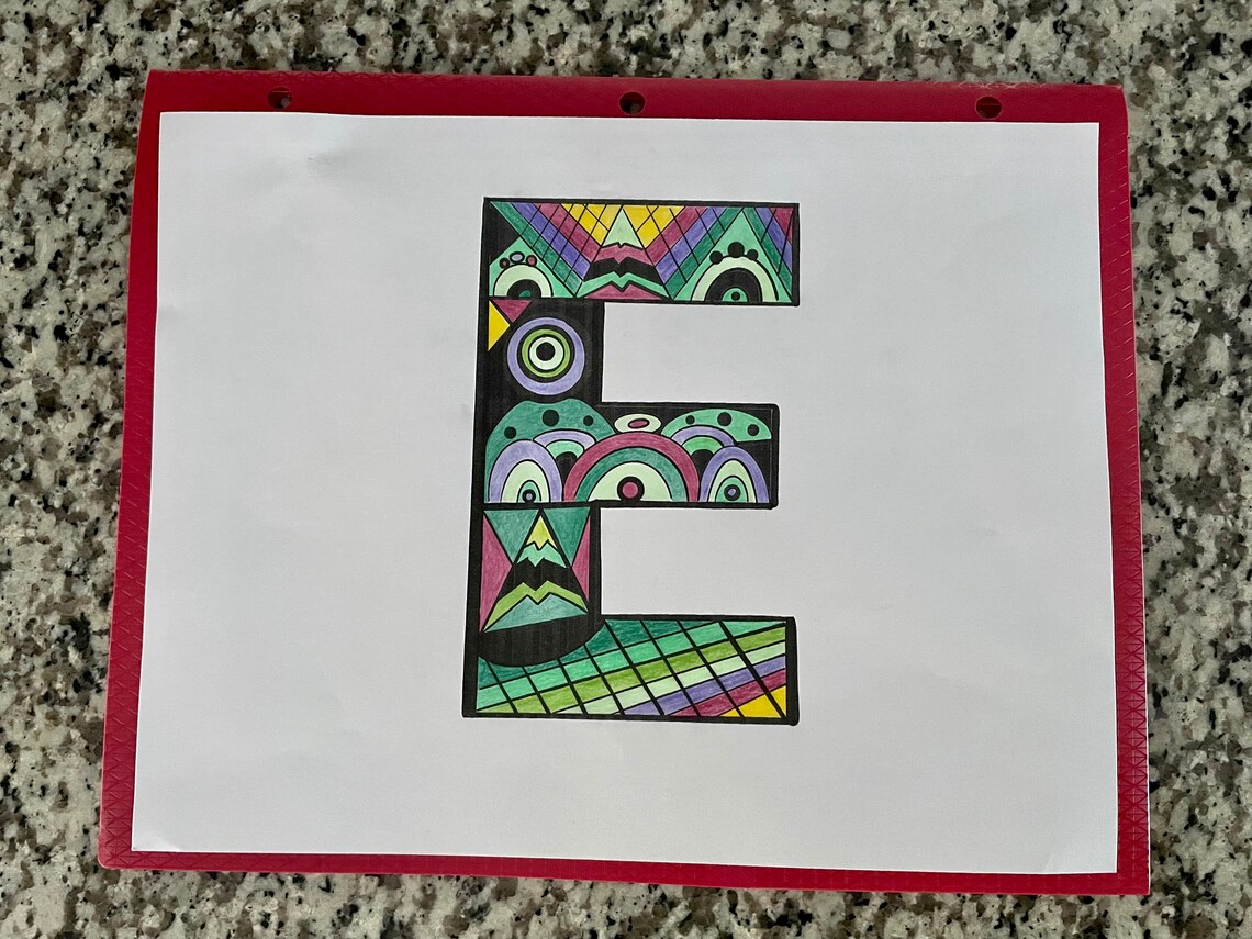 Letter E-printable Instant Download Coloring Page - Etsy