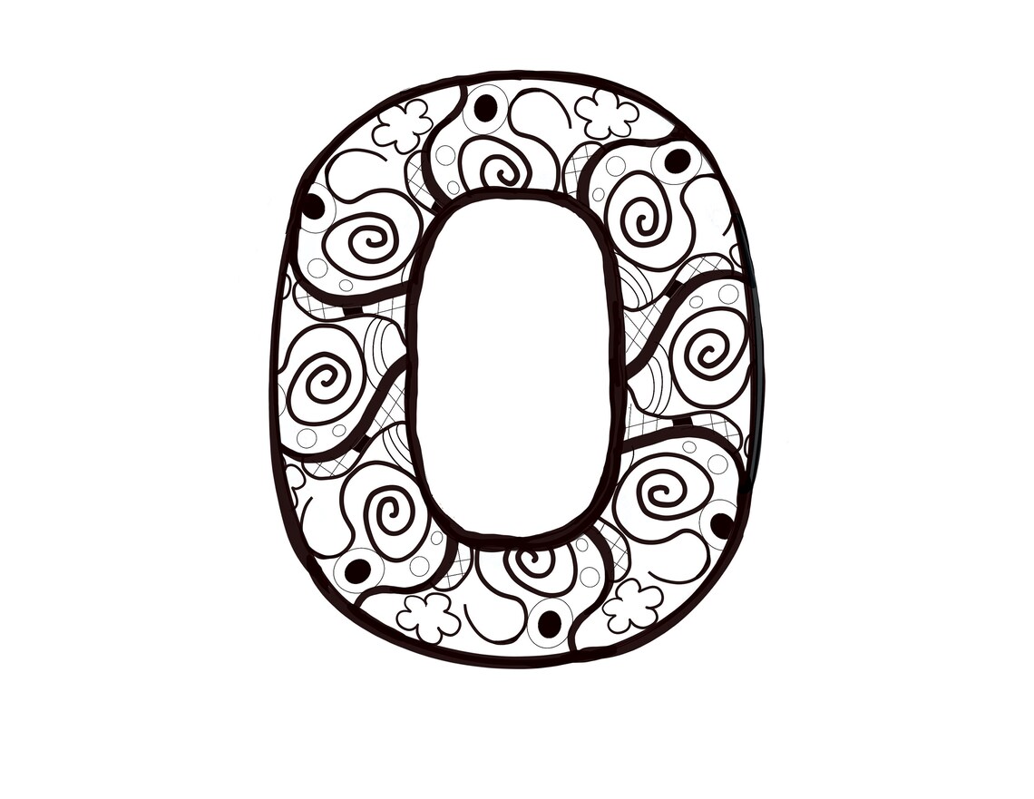 Letter O printable Instant Download Coloring Page Printable Letter O