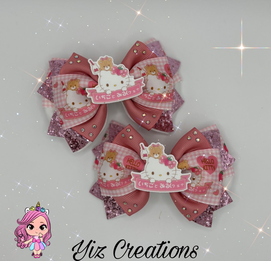 Hello Kitty Bows - Etsy