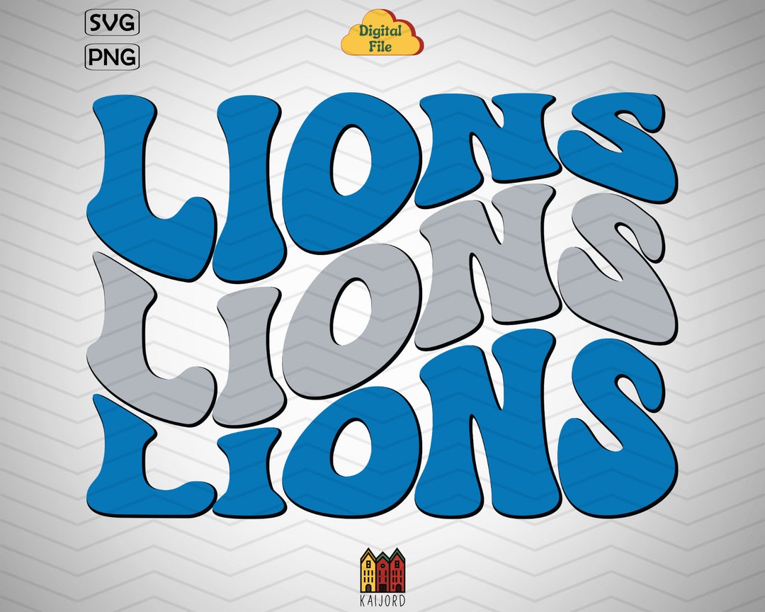 Retro León Svg, Leones Ondulados Svg, Diseño de Sublimación de Leones ...