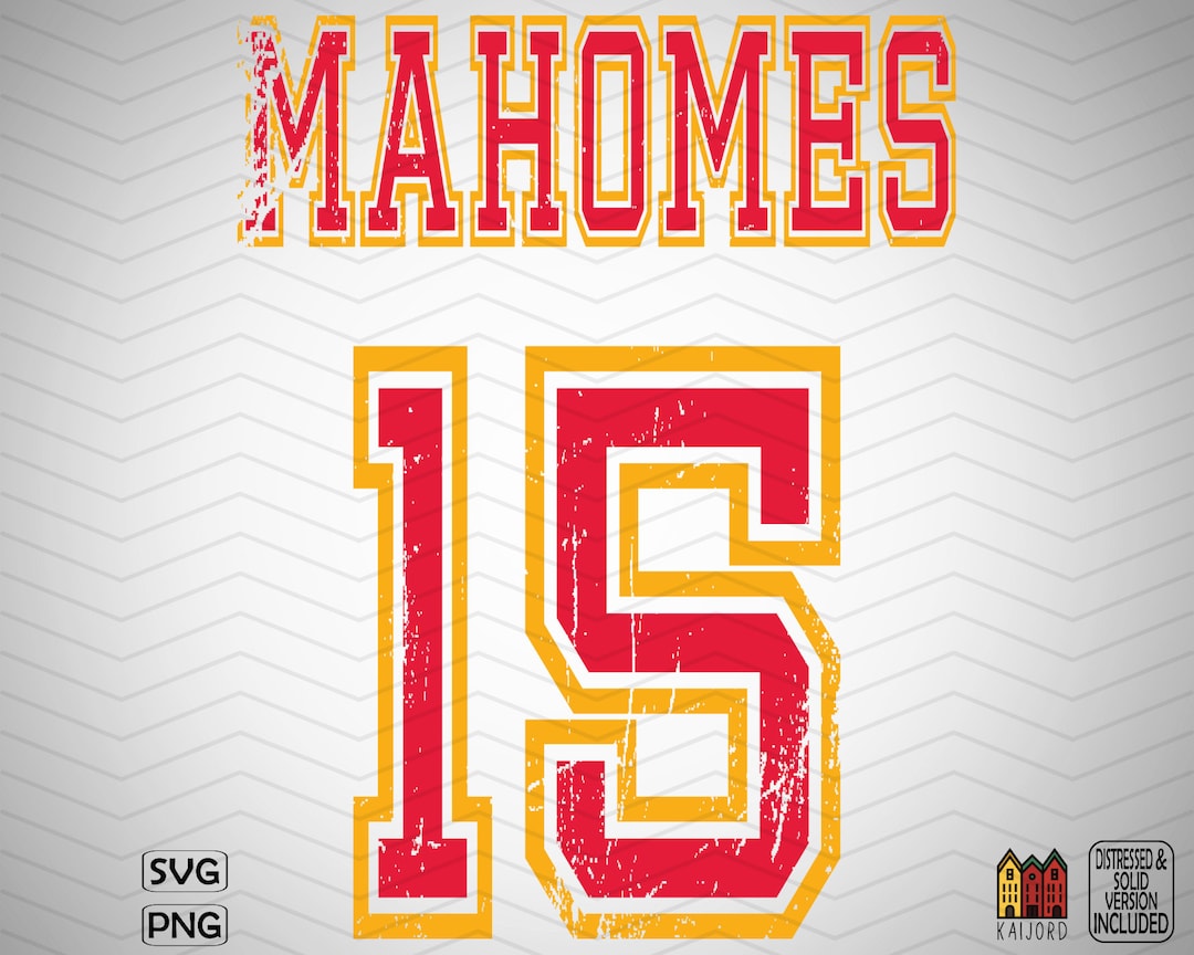 Mahomes 15 Jesery Design SVG Bundle, SpieltagSvg Schnittdatei, Fußball ...
