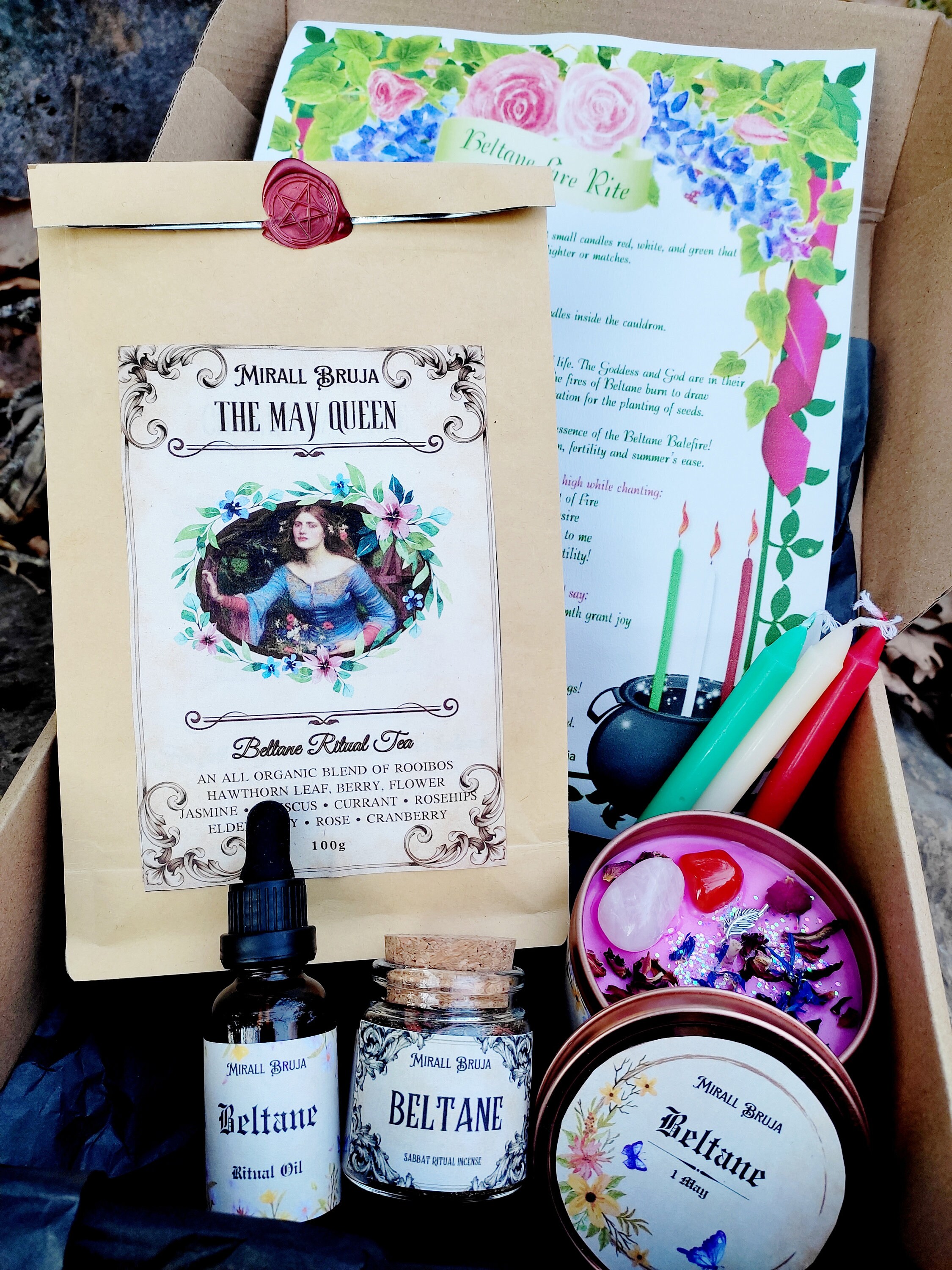 BELTANE RITUAL BOX Witchcraft Ritual Kit Sabbat Set May - Etsy