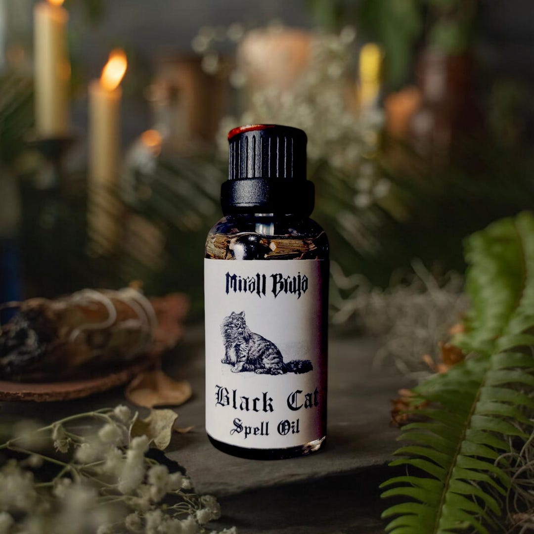 BLACK CAT Spell Oil - Etsy