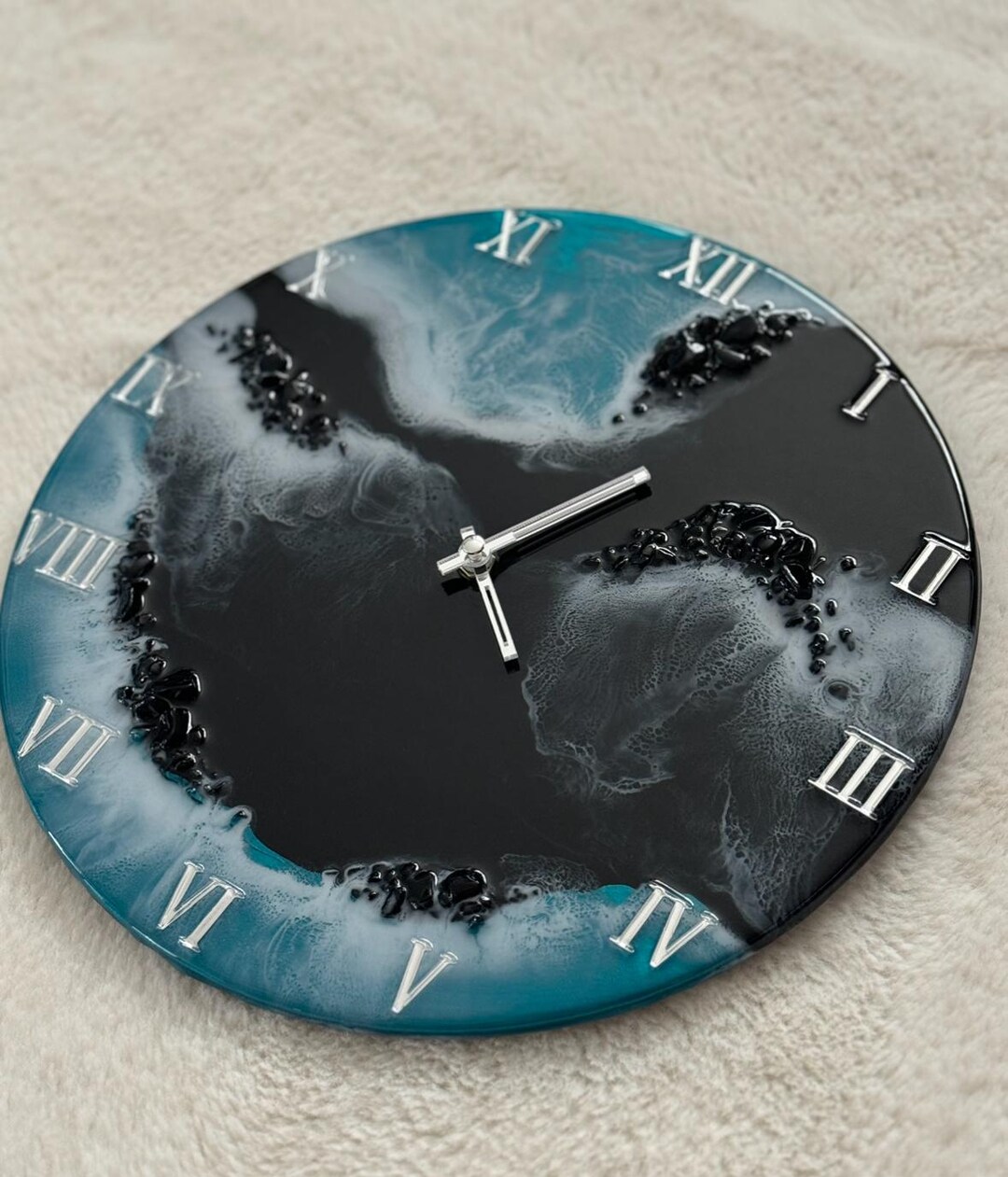 Resin Clocks for Wall, Unique Resin Art Clock, Epoxy Wall Clock, Resin ...